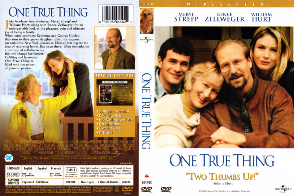 One True Thing (1998) R1 DVD Cover - DVDcover.Com