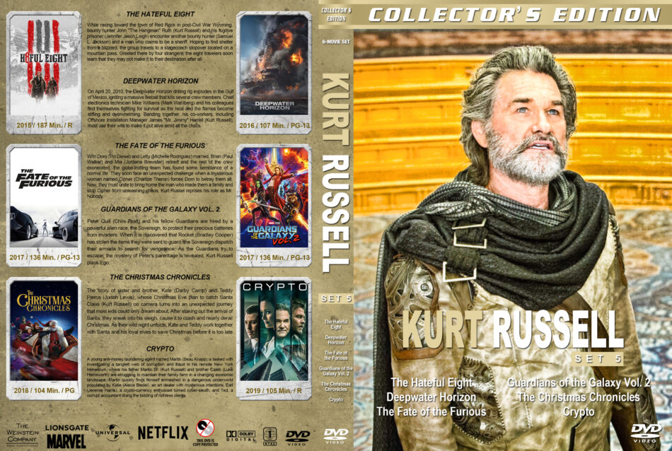 Kurt Russell - Set 5 (2015-2019) R1 Custom DVD Covers - DVDcover.Com