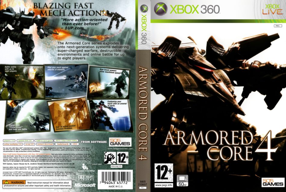 Armored Core 4 XBOX360 Cover & Label - DVDcover.Com