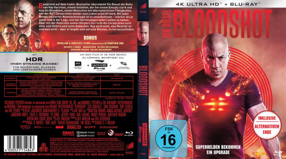 Bloodshot DE 4K UHD Cover & Labels - DVDcover.Com