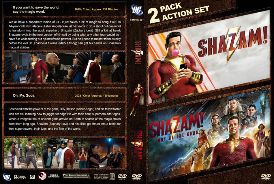 Shazam! Double Feature R1 Custom DVD Cover - DVDcover.Com