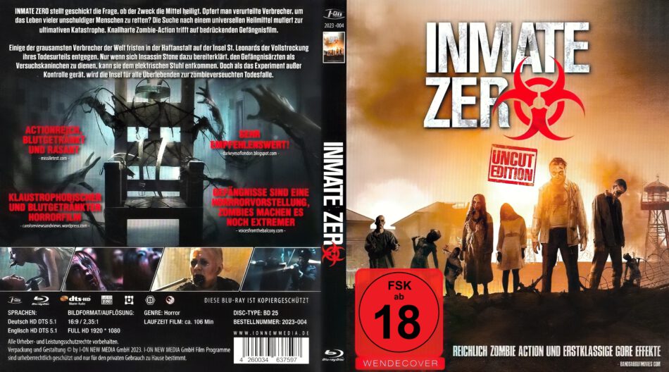 Inmate Zero DE Blu-Ray Cover - DVDcover.Com