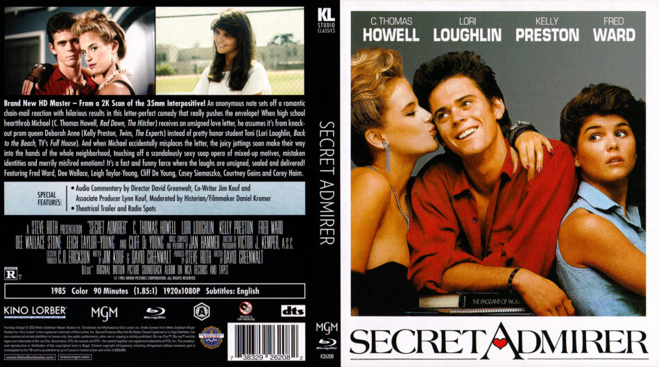 Secret Admirer (1985) Blu-Ray Cover - DVDcover.Com