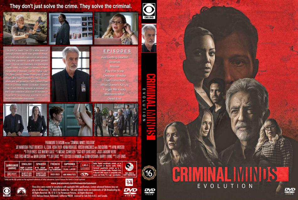 Criminal Minds Evolution - Season 1 R1 Custom DVD Cover & Labels ...