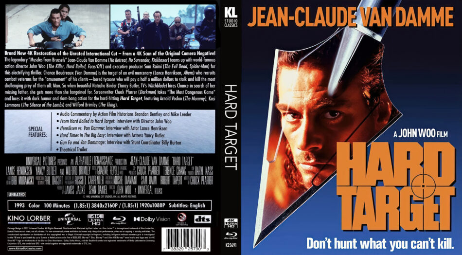 Hard Target 4K UHD Custom Cover + UHD Disc Label - DVDcover.Com