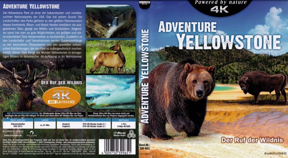 Adventure Yellowstone DE 4K UHD Covers - DVDcover.Com