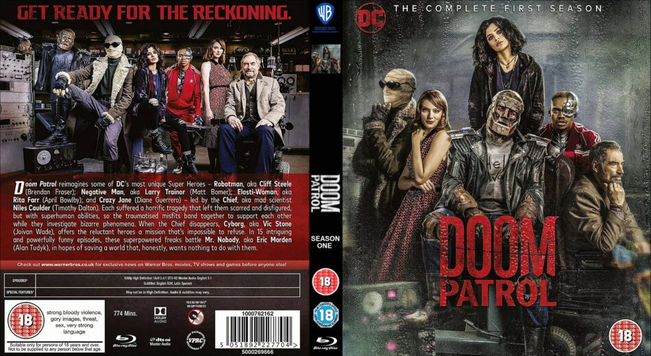 Doom Patrol Season One (2019) R2 UK Blu Ray Cover and Labels - DVDcover.Com