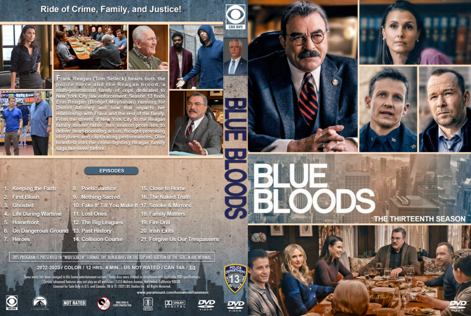 Blue Bloods - Season 13 R1 Custom DVD Cover & Labels - DVDcover.Com