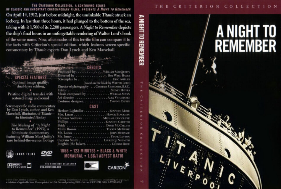 A Night to Remember (1958) DVD Cover - DVDcover.Com