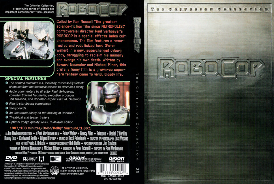 RoboCop (1987) R1 DVD Cover - DVDcover.Com