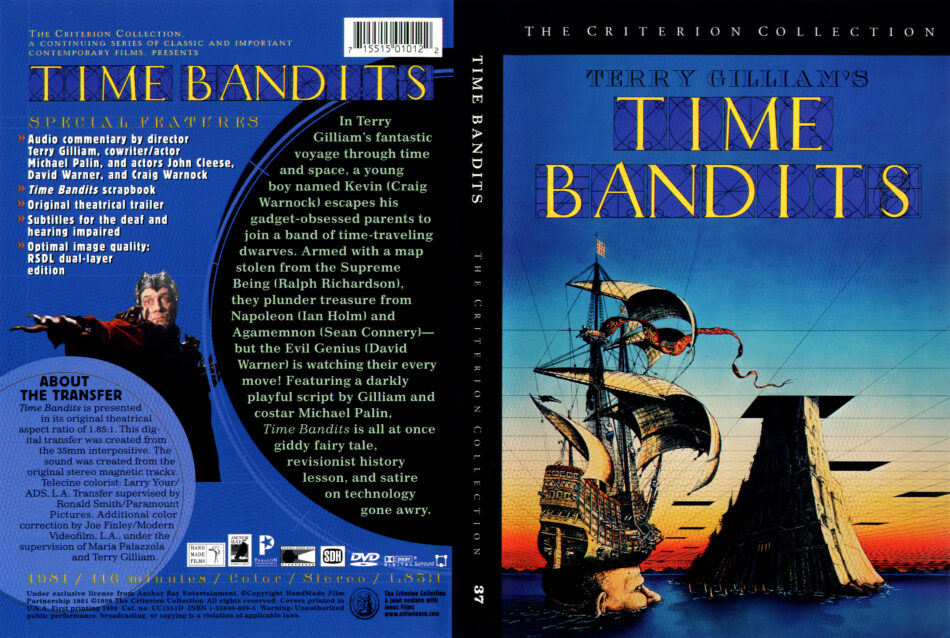 Time Bandits (1981) R1 DVD Cover - DVDcover.Com