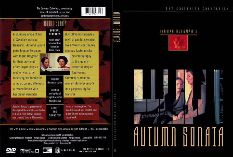 Autumn Sonata (1978) R1 DVD Cover - DVDcover.Com