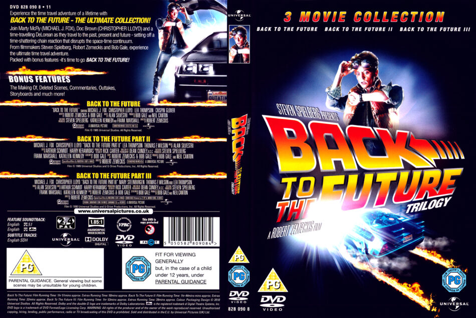 Back to the Future Trilogy (1985-1990) R2 DVD Cover & Labels - DVDcover.Com