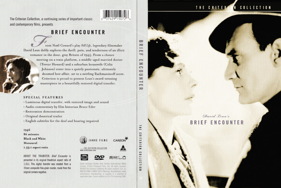 BRIEF ENCOUNTER (1945) R2 BLU-RAY COVER & LABEL - DVDcover.Com