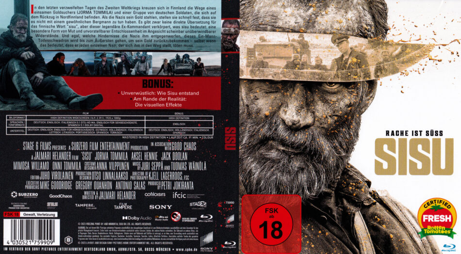 Sisu: Rache ist süss (2022) DE Blu-Ray Cover - DVDcover.Com