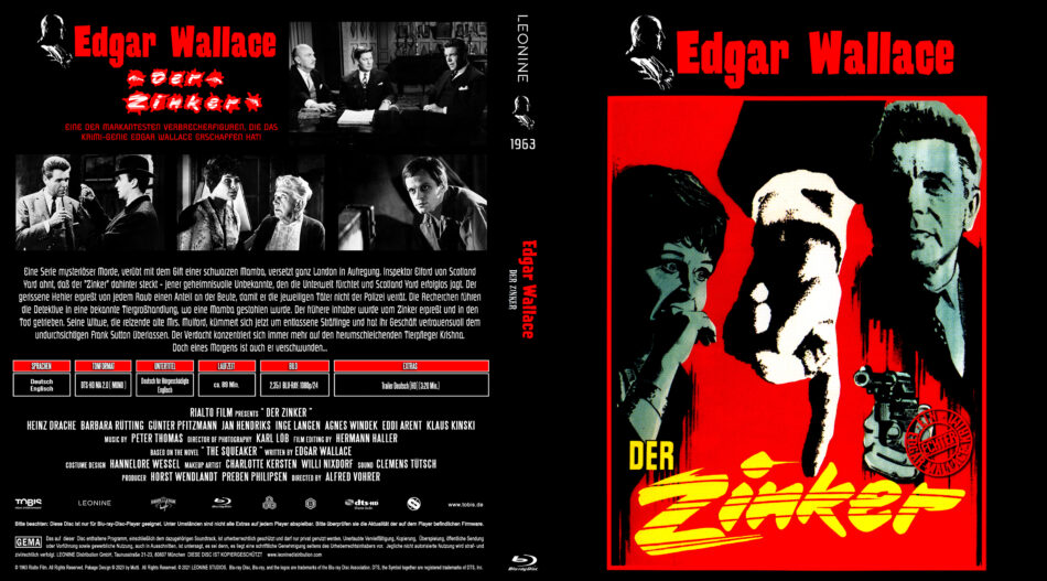 Edgar Wallace: Der Zinker (1963) DE Blu-Ray Cover - DVDcover.Com