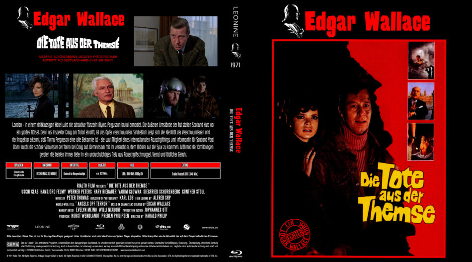 Edgar Wallace: Die Tote aus der Themse (1971) DE Blu-Ray Cover ...