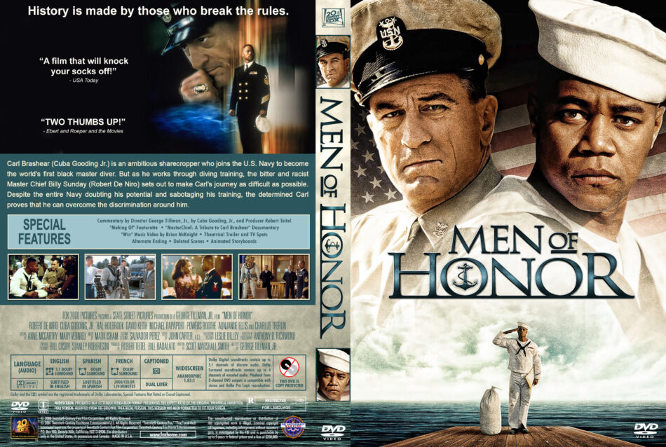 Men of Honor dvd label (2000) R1 Custom