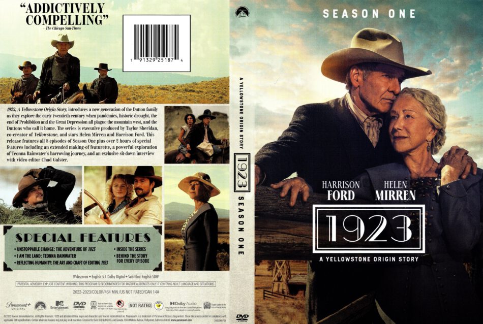 1923 - A Yellowstone Origin Story - Season 1 R1 DVD Cover - DVDcover.Com