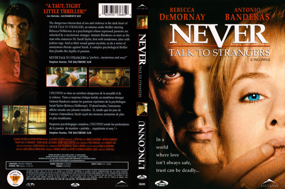 Never Talk to Strangers (1995) R1 DVD Cover - DVDcover.Com