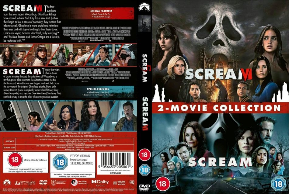 Scream 5 and 6 Double Feature (2022/2023) R2 UK DVD Cover and Labels ...