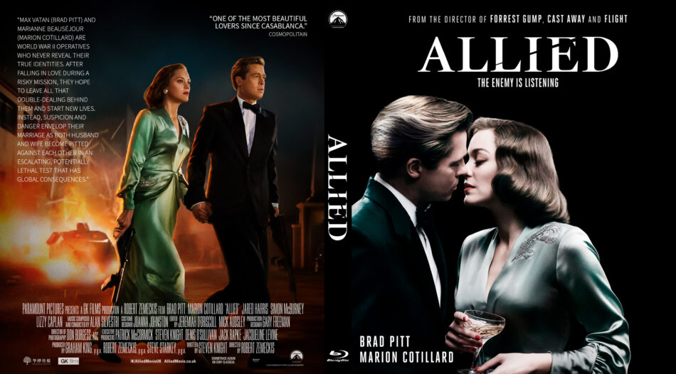 Allied (2016) Custom Blu-Ray Cover - DVDcover.Com
