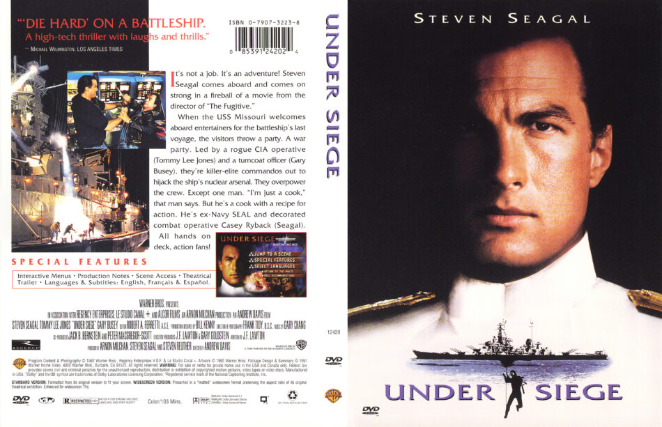 Under Siege (1992) R1 DVD Cover - DVDcover.Com