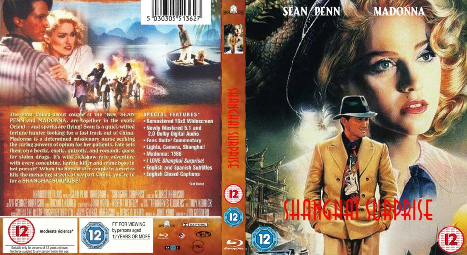 Shanghai Surprise (1986) R2 UK Blu Ray Cover and Label - DVDcover.Com