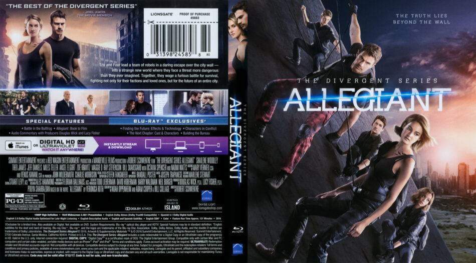 Allegiant (2016) Blu-Ray Cover - DVDcover.Com