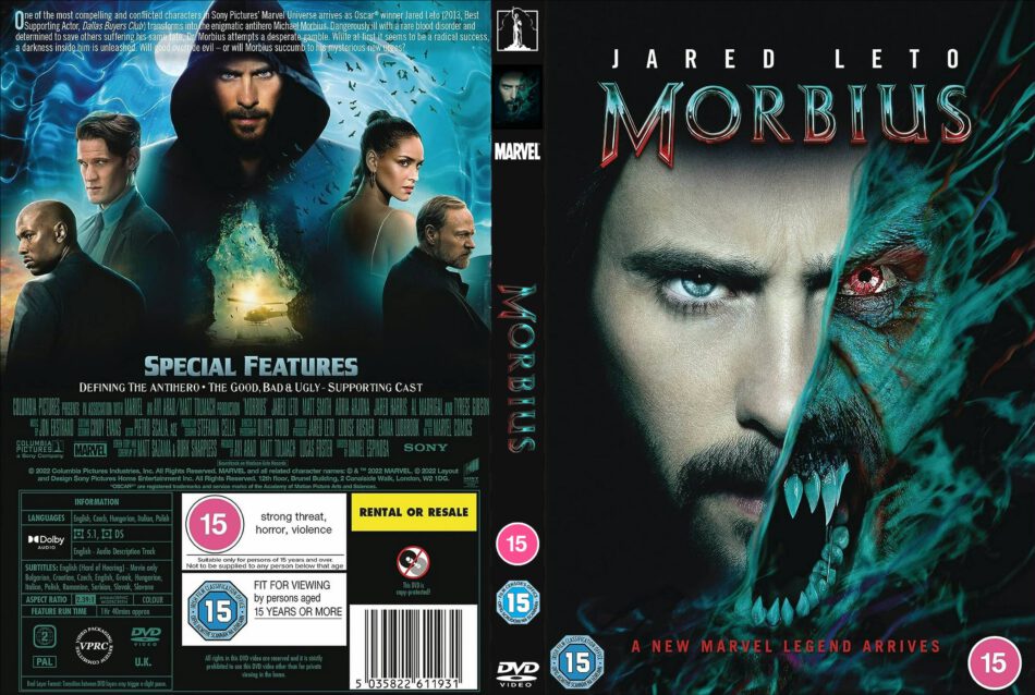Morbius (2022) R2 UK DVD Cover and Label - DVDcover.Com