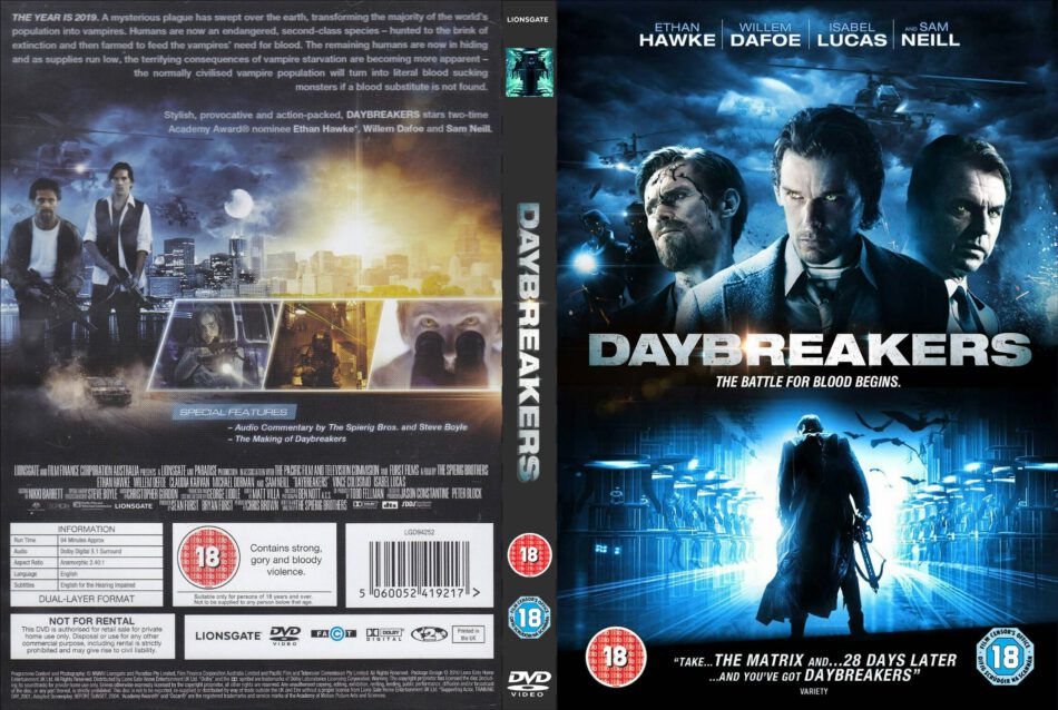 Daybreakers (2009) R2 UK DVD Cover and Label - DVDcover.Com