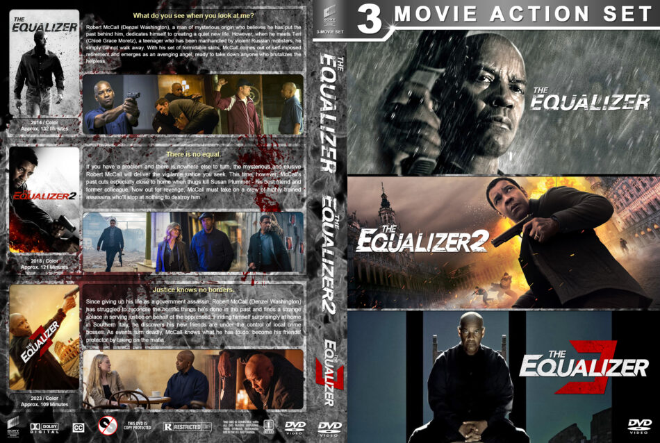 The Equalizer Triple Feature R1 Custom DVD Cover - DVDcover.Com