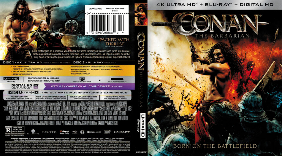 Conan The Barbarian UHD Custom + Disc - DVDcover.Com