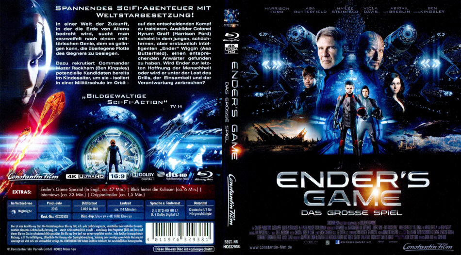 Enders Game UHD Custom + Disc - DVDcover.Com