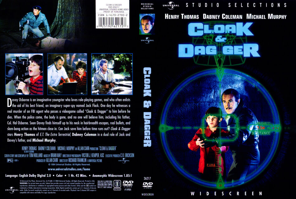 Cloak & Dagger (1984) R1 DVD Cover - DVDcover.Com