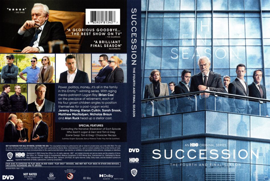 Succession - Season 4 R1 DVD Cover - DVDcover.Com