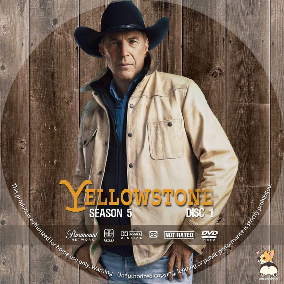 Yellowstone - Season 5 R1 Custom DVD Labels - DVDcover.Com