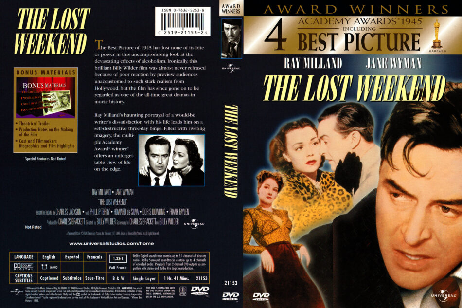 The Lost Weekend (1945) R1 DVD Cover - DVDcover.Com