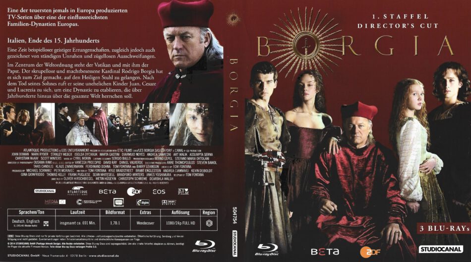 Borgia - Staffel 1 (2011) DE Blu-Ray Covers & Labels - DVDcover.Com
