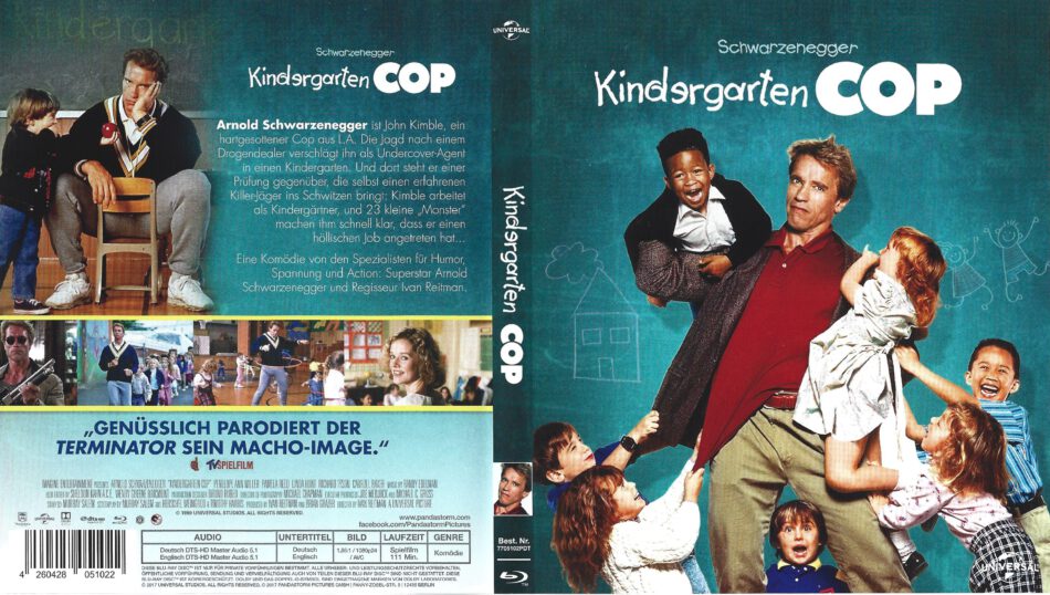 Der Kindergarten Cop (1990) DE Blu-Ray Covers & Label - DVDcover.Com