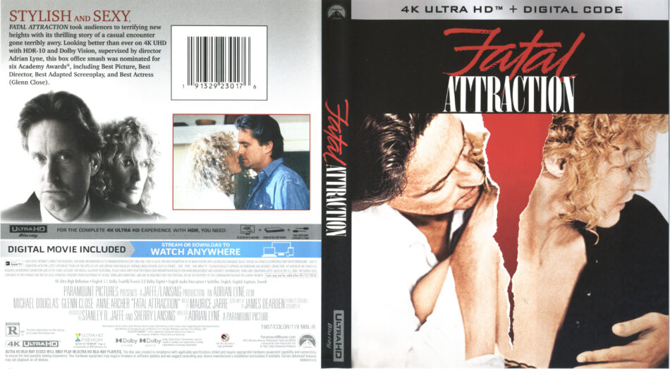 Fatal Attraction 4K UHD Cover & Labels - DVDcover.Com