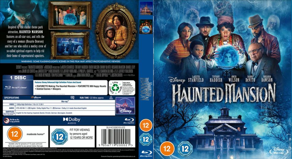 Haunted Mansion (2023) R2 UK Blu Ray Cover and Label - DVDcover.Com