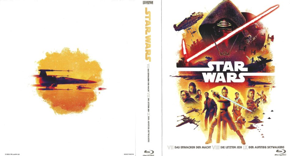 Star Wars Trilogie - Episode VII-IX (2015-2019) DE Blu-Ray Cover ...