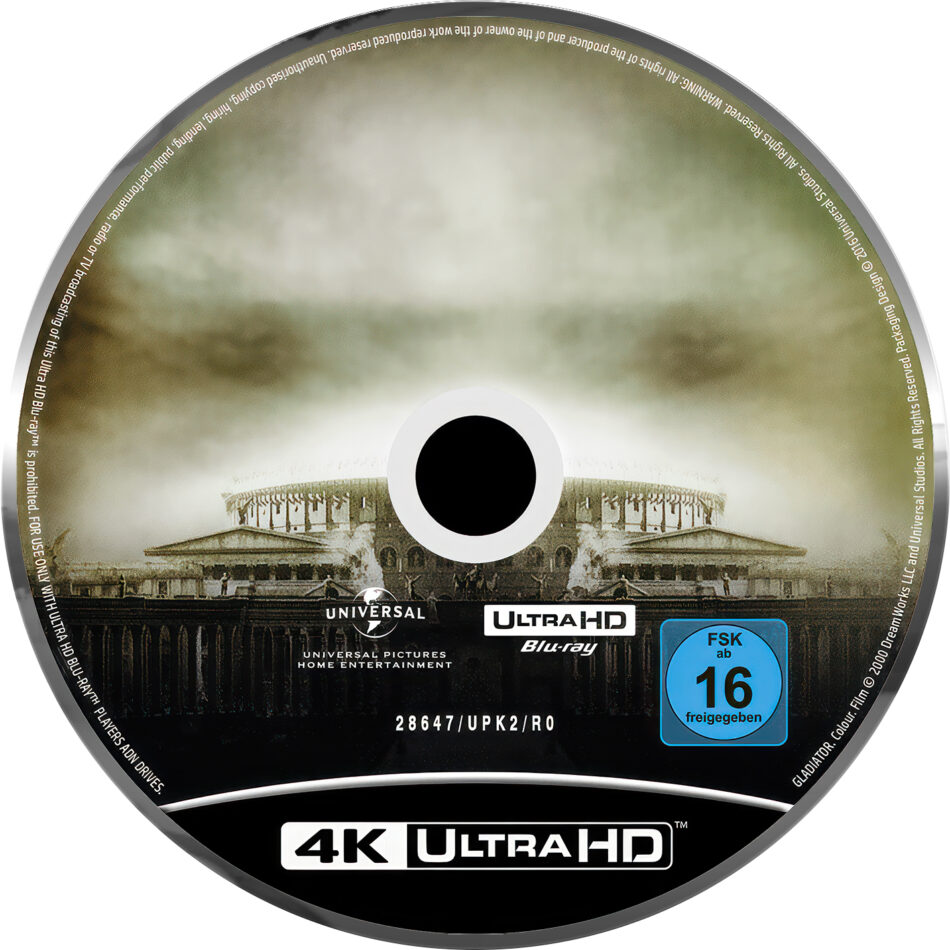 Gladiator Custom DE 4K UHD Disc - DVDcover.Com