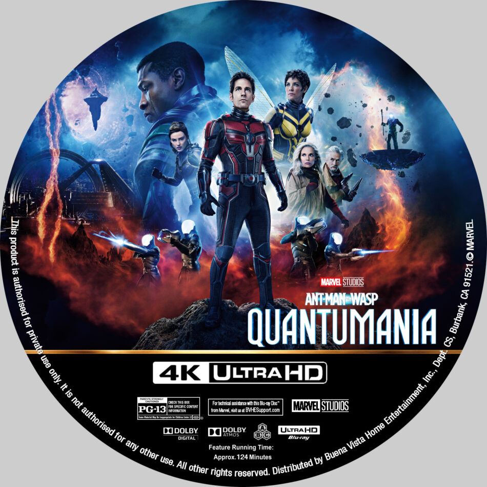 Ant-Man and the Wasp: Quantumania (2023) Custom 4K UHD Label - DVDcover.Com