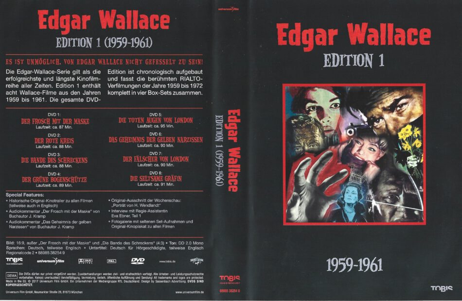 Edgar Wallace Edition 1 (1959-1961) R2 DE DVD Covers & Labels ...