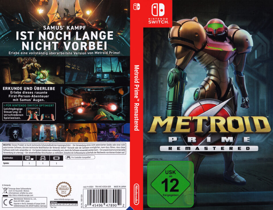Metroid Prime Remastered (2023) NS Cover - DVDcover.Com