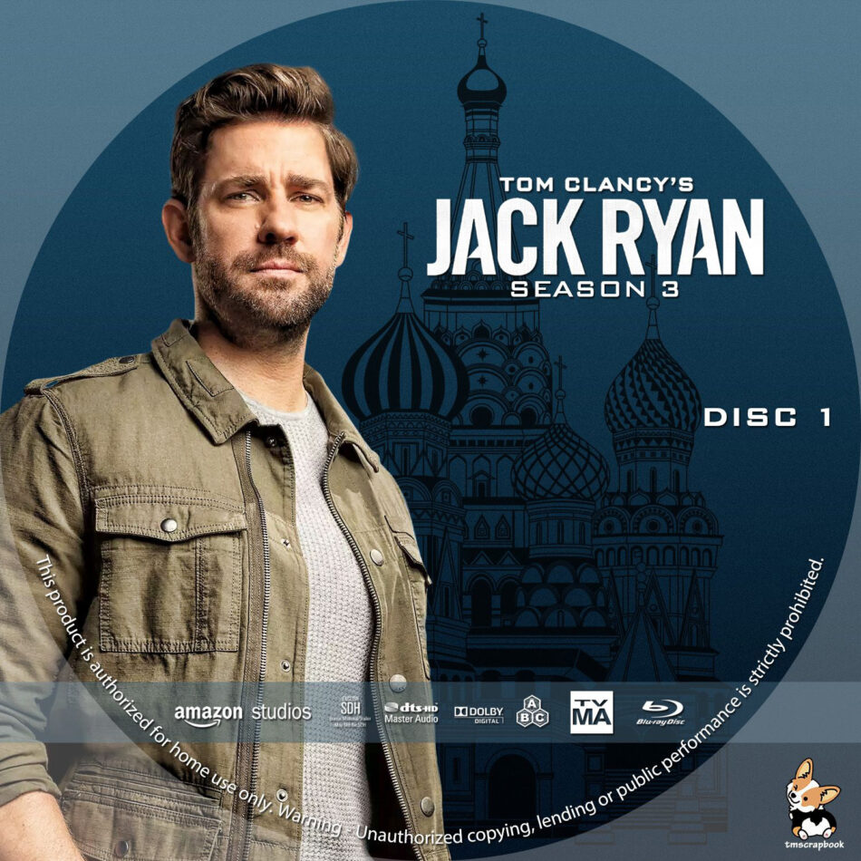 Jack Ryan - Season 3 R1 Custom DVD Labels - DVDcover.Com