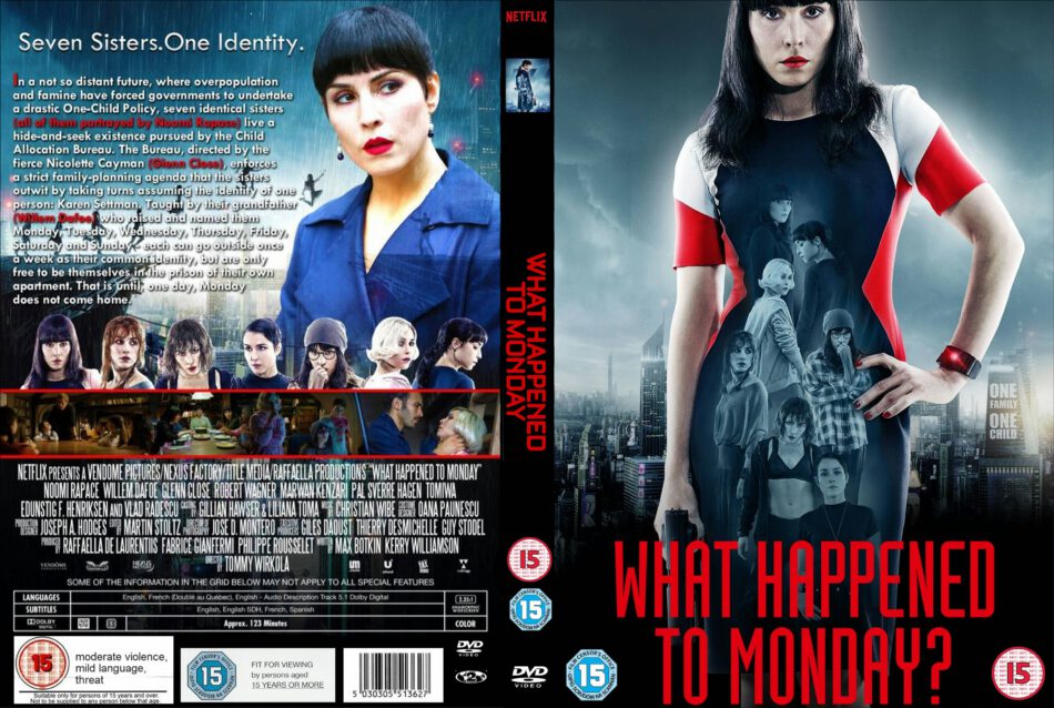 What Happened To Monday? (2017) R2 UK DVD Cover and Label - DVDcover.Com