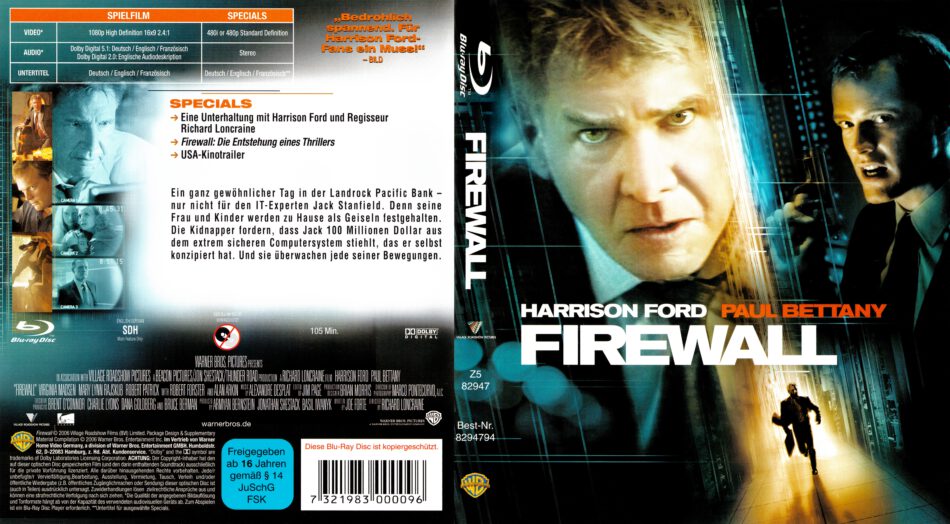 Firewall DE Blu-Ray Cover & Label - DVDcover.Com